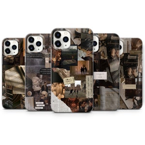 Aesthetic Collage Dark Academia Phone Case Cover for iPhone 16 15 14 13 ...