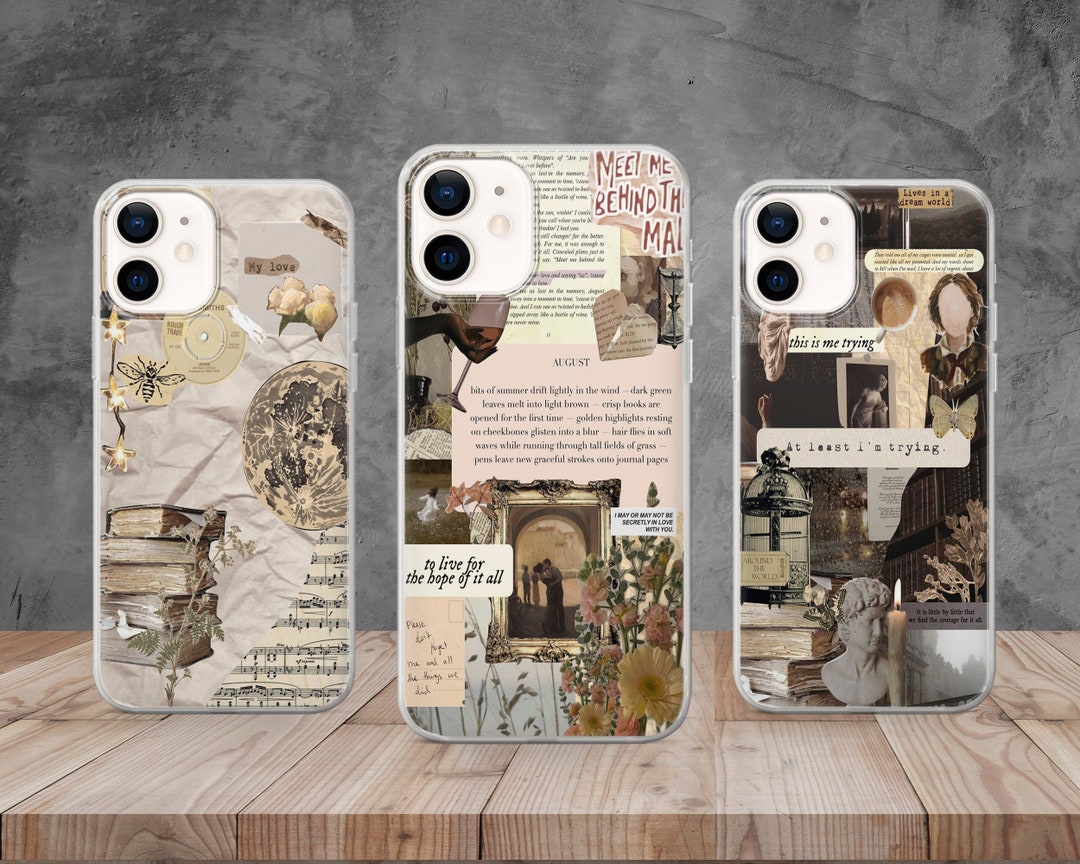 Taylor Folklore Girls Aesthetic Collage Academia Lyrics Phone Case ...
