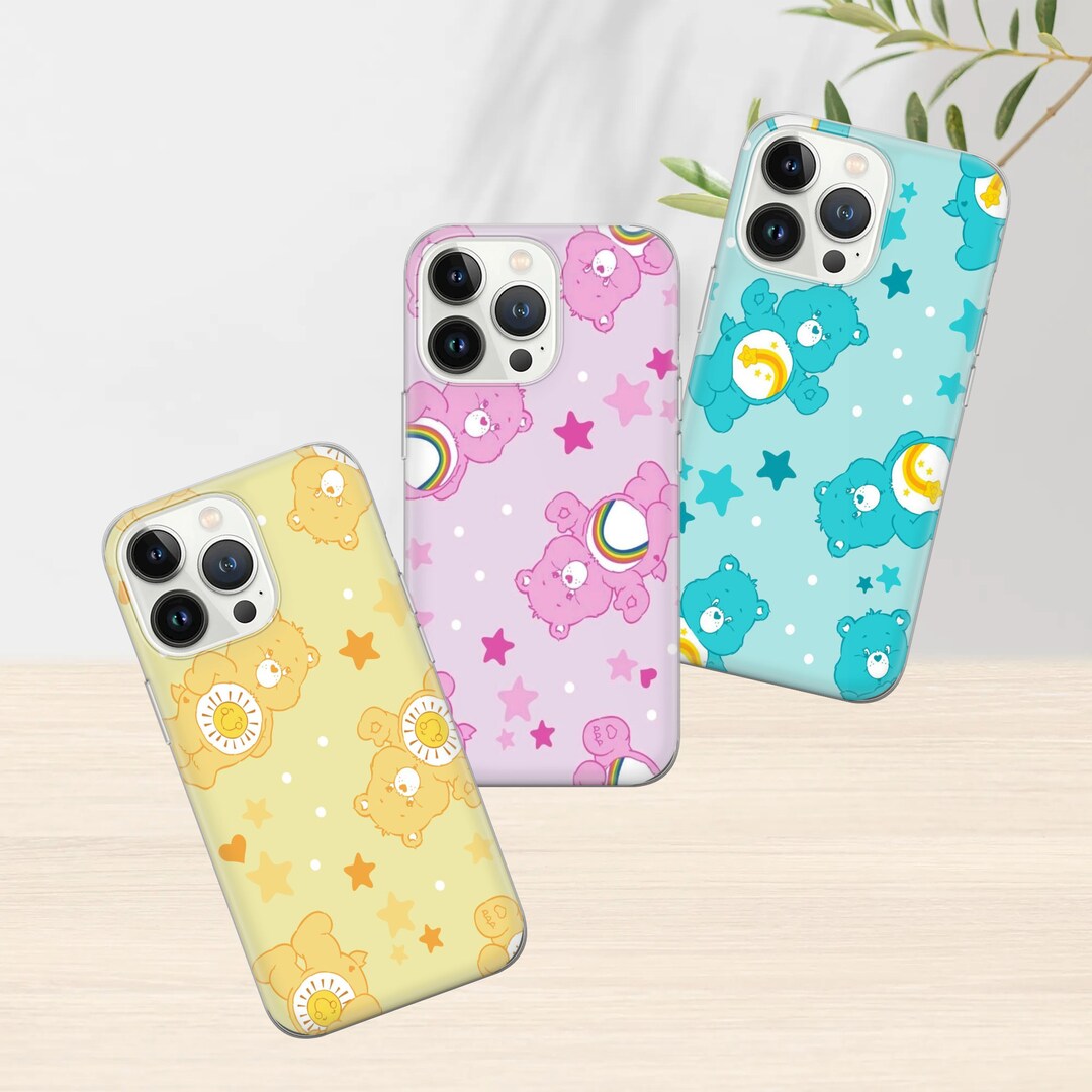 Colorful Bears Care Cute Aesthetic Phone Case iPhone 15 14 13 12, 11 ...