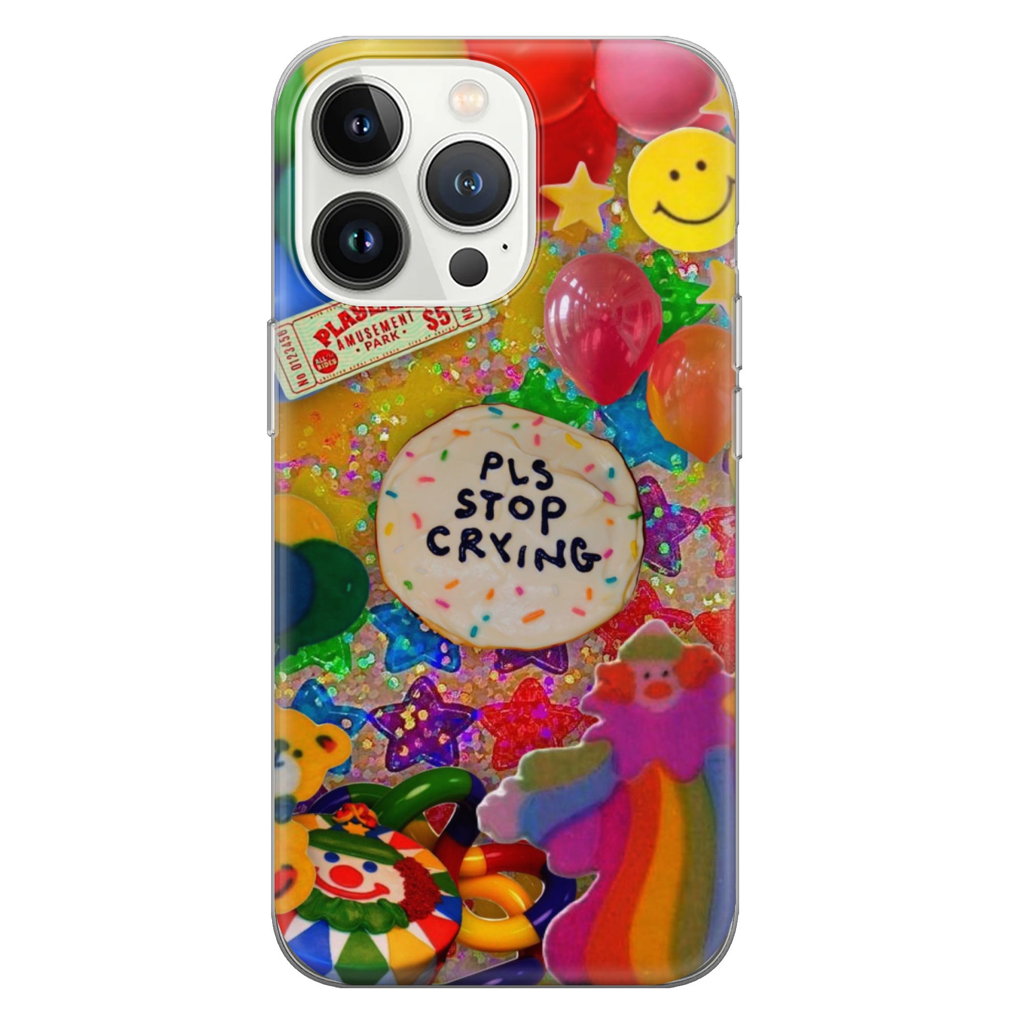 Colorful Clown Circus Scary Phone Case Aesthetic Cover for iPhone 17 16 ...