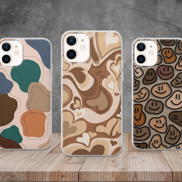 Brown Heart Phone Case - Etsy