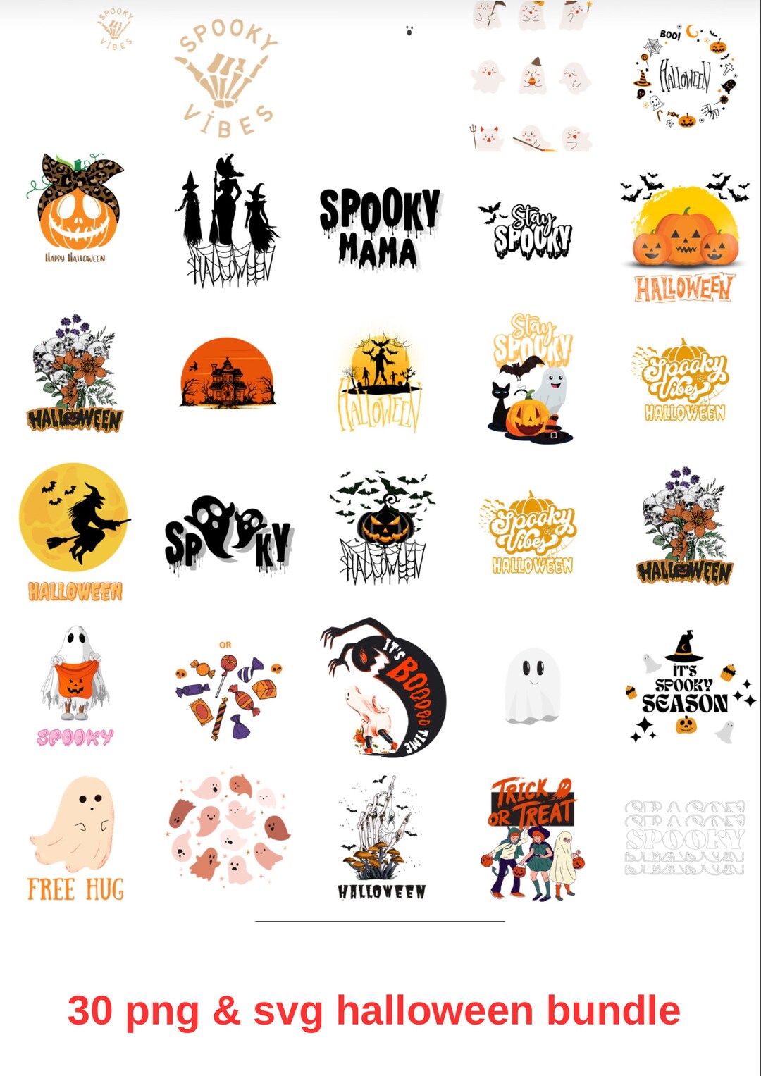 Halloween Bundle Hallooween Bundle Png Hallooween Bundle - Etsy