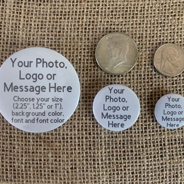 3" Custom Photo Buttons - Etsy