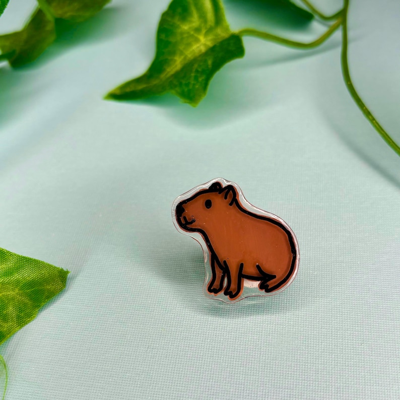 Kawaii Capybara Pin Tiktok Trend Cute Animal Enamel Brooch Trendy ...