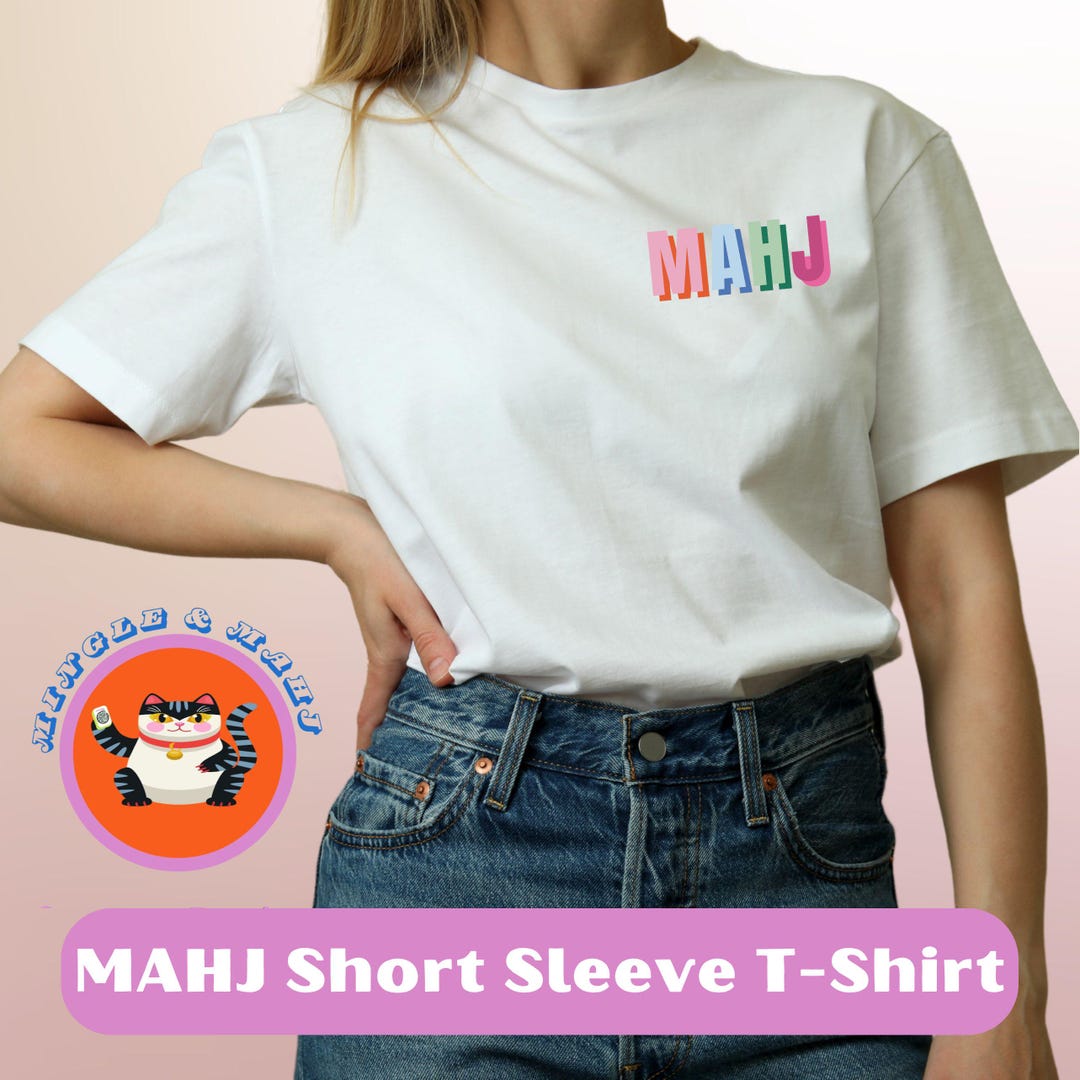Colorful "mahj" Mahjong T-shirt: Game Night Outfit - Etsy