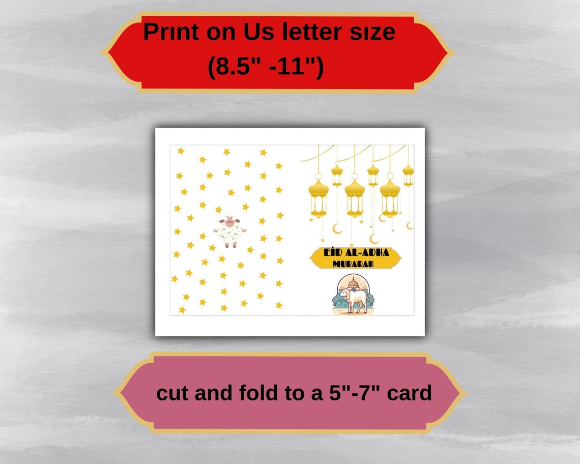 Eid Al Adha Printable ,digital Eid Card ,digital Download, Eid Greeting ...