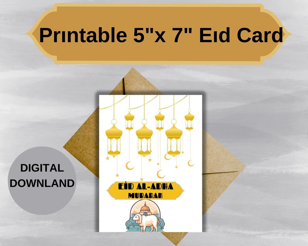 Eid Al Adha Printable ,digital Eid Card ,digital Download, Eid Greeting ...