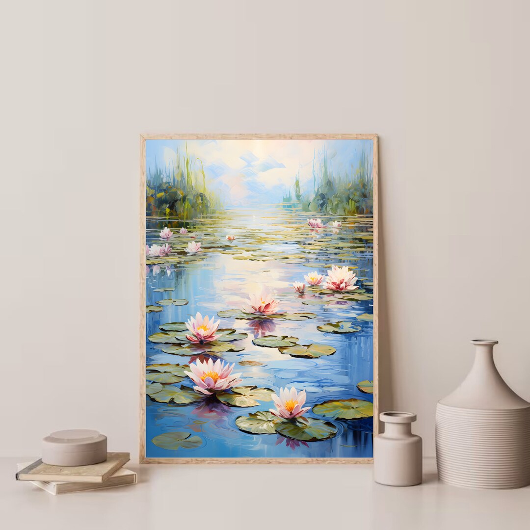 Claude Monet, Water Lilies | Impressionist Landscape Painting | Garden ...