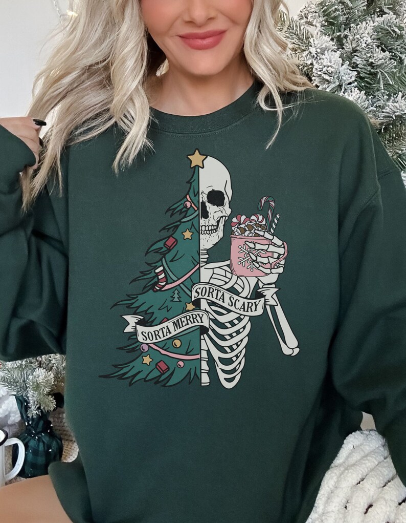 Kinda Merry Kinda Scary Sweatshirt - Etsy UK Kinda Merry Kinda Scary Sweatshirt - Etsy UK