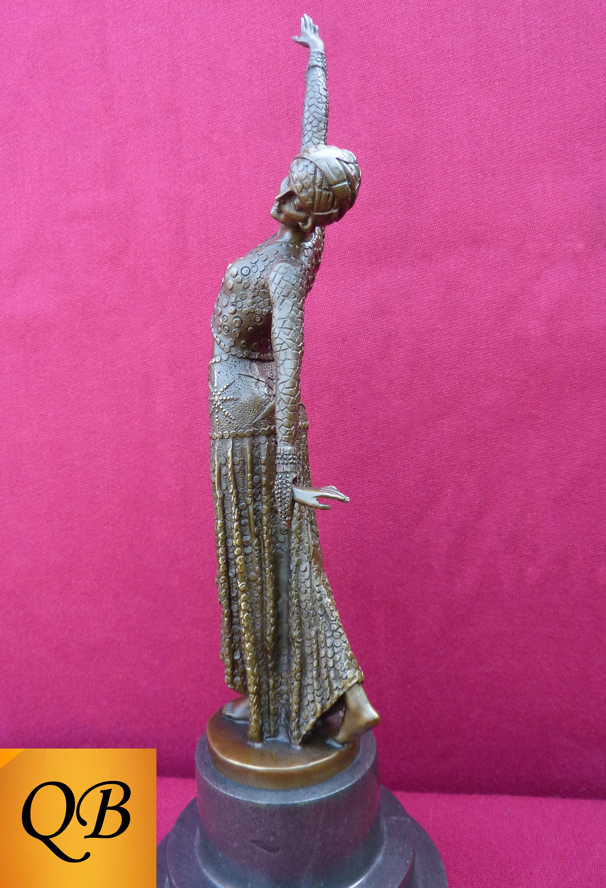 Art Deco Bronze Sculpture Footsteps Statue Lady Dancer Figure - Etsy