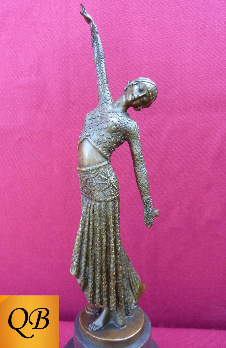 Art Deco Bronze Sculpture Footsteps Statue Lady Dancer Figure - Etsy