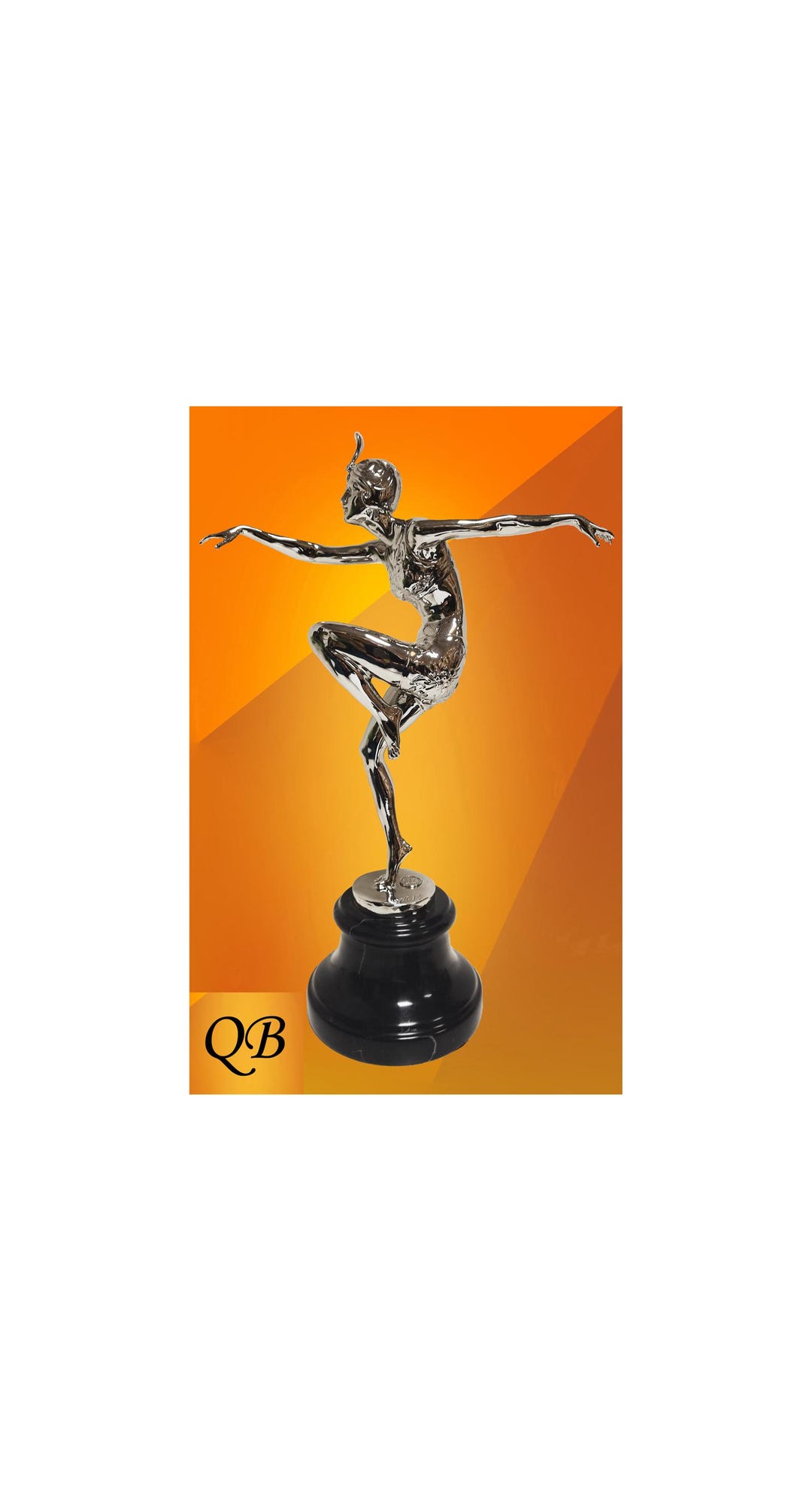 Art Deco Bronze NEW Con Brio SILVER 1920 Dancing Flapper Girl - Etsy