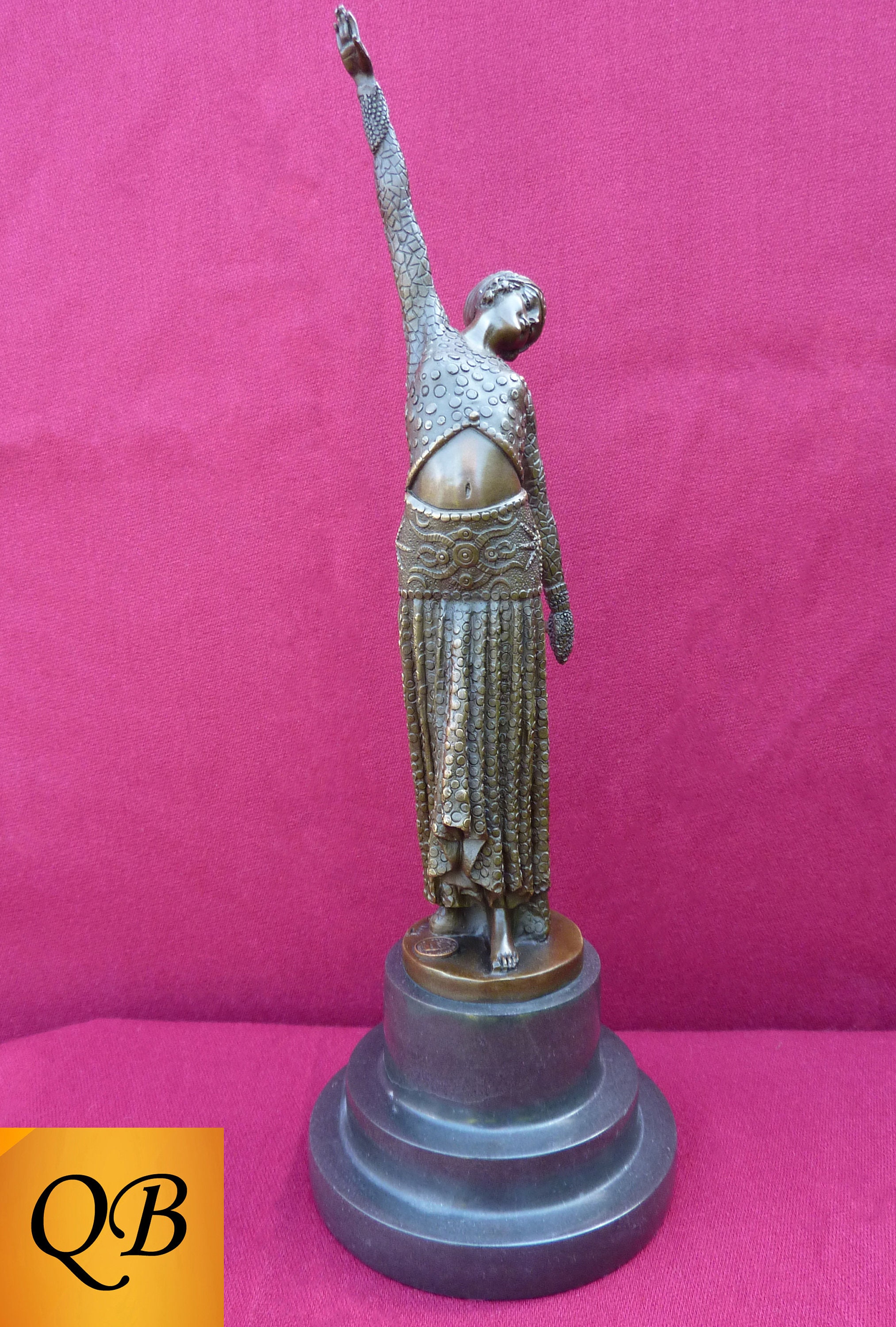 Art Deco Bronze Sculpture Footsteps Statue Lady Dancer Figure - Etsy