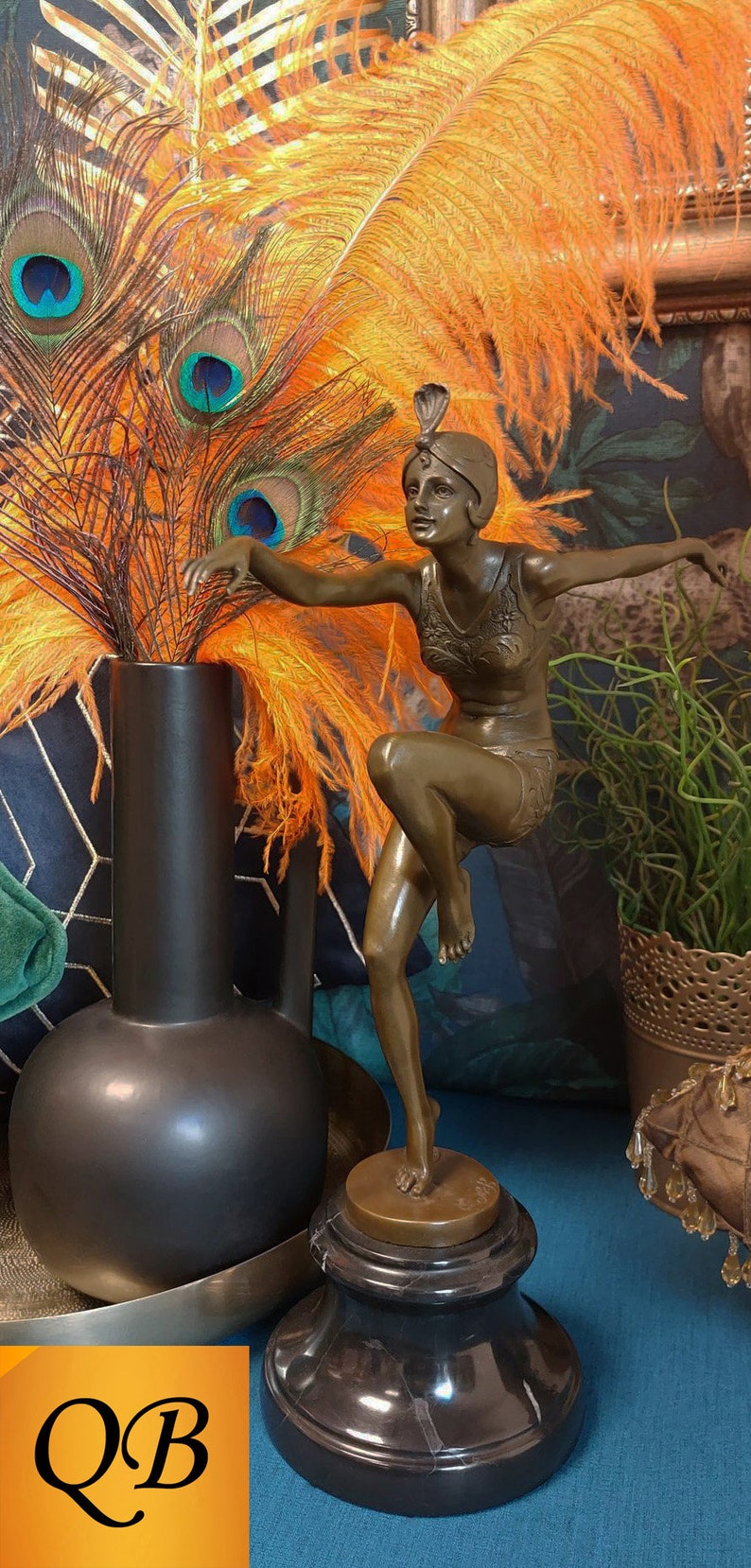 Art Deco Bronze Con Brio 1920 Dancing Flapper Girl. - Etsy