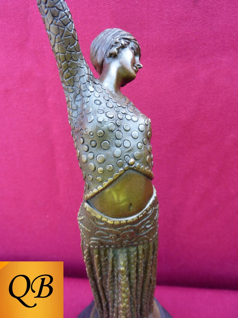 Art Deco Bronze Sculpture Footsteps Statue Lady Dancer Figure - Etsy