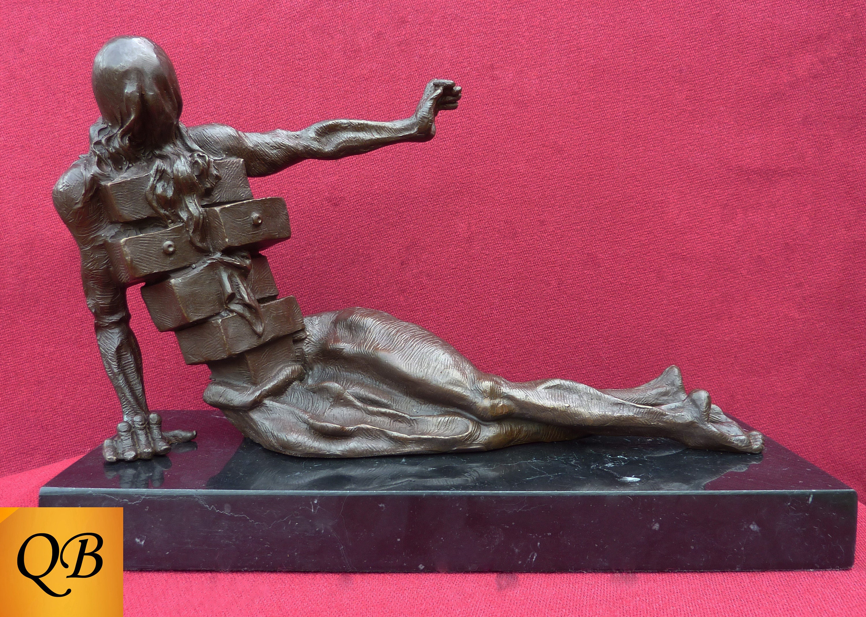 Bronze Figurine Surrealism Statue Dali Drawers Sculpture Contemporary ...
