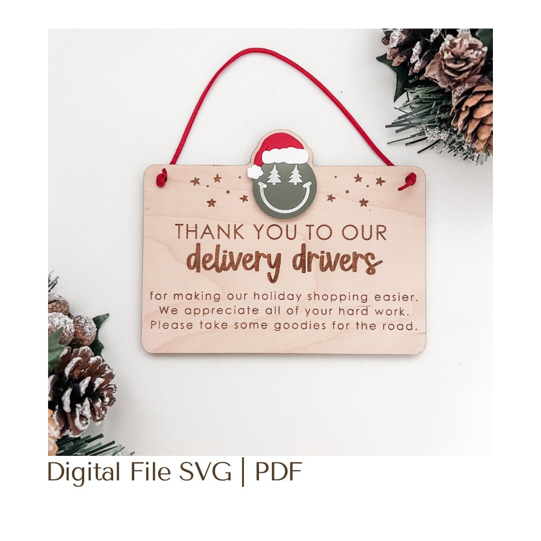 DIGITAL Download Thank You to Our Delivery Drivers SVG File Laser File ...