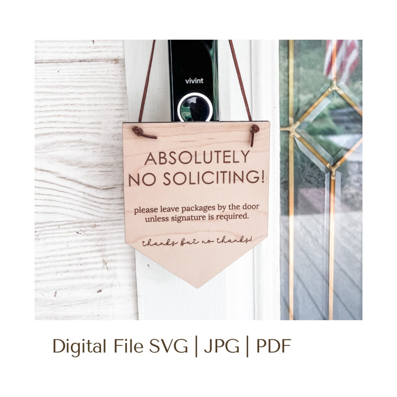 Digital File Absolutely No Soliciting SVG Glowforge SVG - Etsy