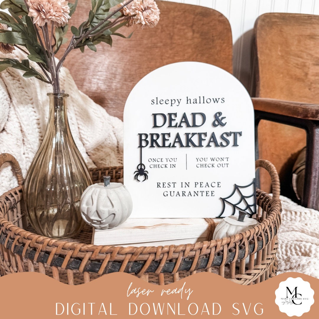 Digital Download | Sleepy Hallow Dead & Breakfast SVG File | Halloween ...