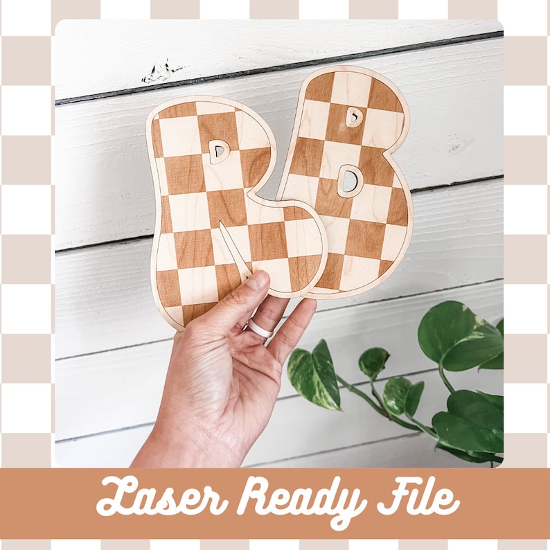 Checkered Alphabet SVG: Retro Skater Sign Laser File (digital Download ...