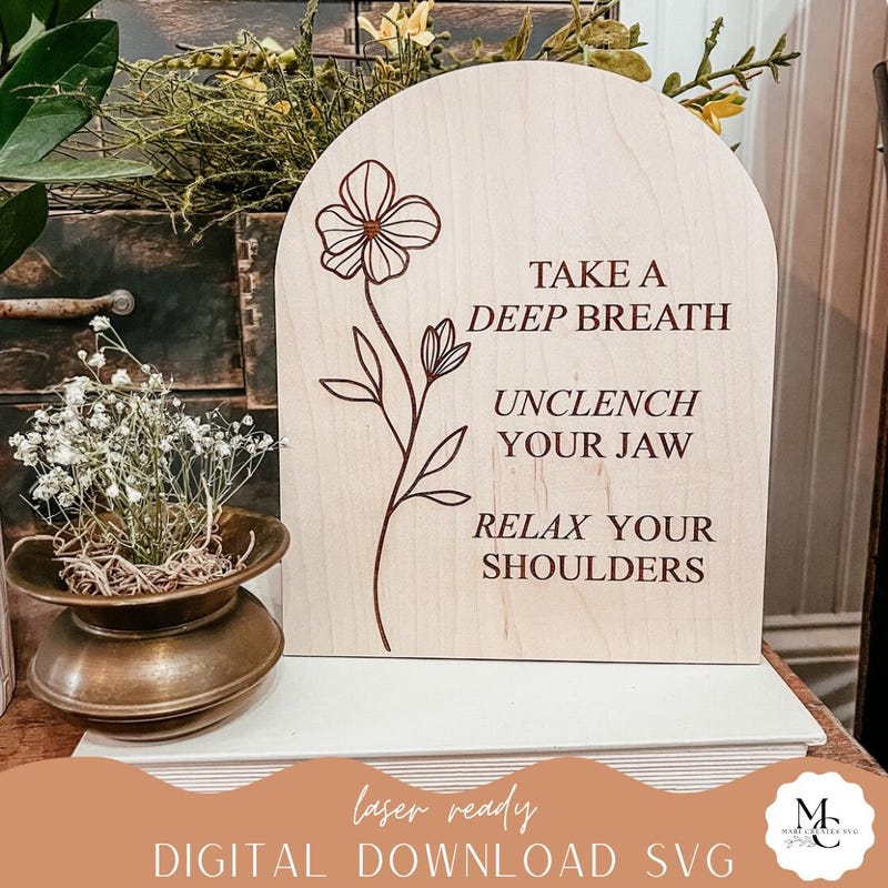 Deep Breath Sign - Etsy