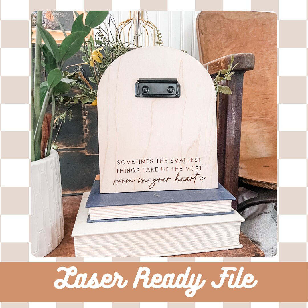 Engraved Photo Display SVG: 'smallest Things' Laser Cut File (digital ...