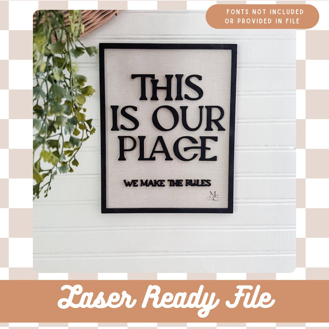 Digital Download | This is Our Place We Make the Rules SVG File | Lyric ...