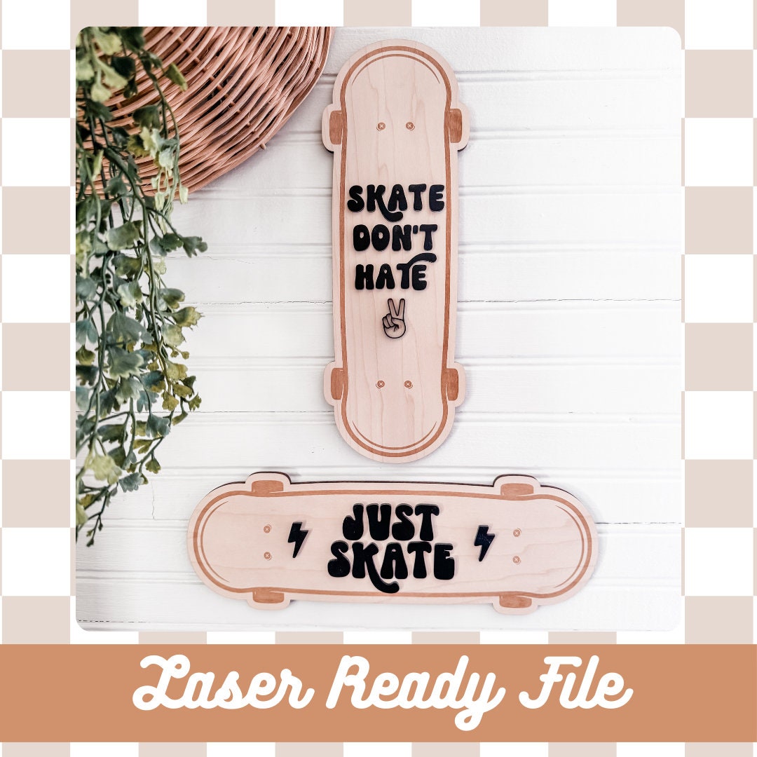 DIGITAL Download | Skateboard Sign BUNDLE SVG | Boys Decor Svg | Laser ...