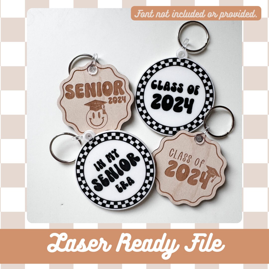 Digital Download | Graduation Senior Keychains | Laser File | Glowforge ...