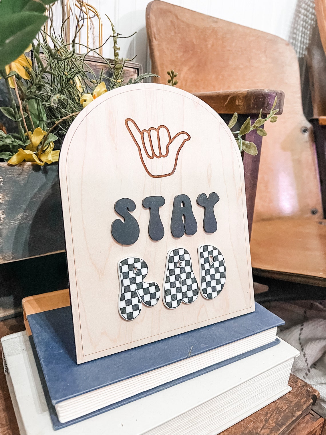 DIGITAL Download Checkered Stay Rad Sign SVG Boys Decor Svg Laser File ...