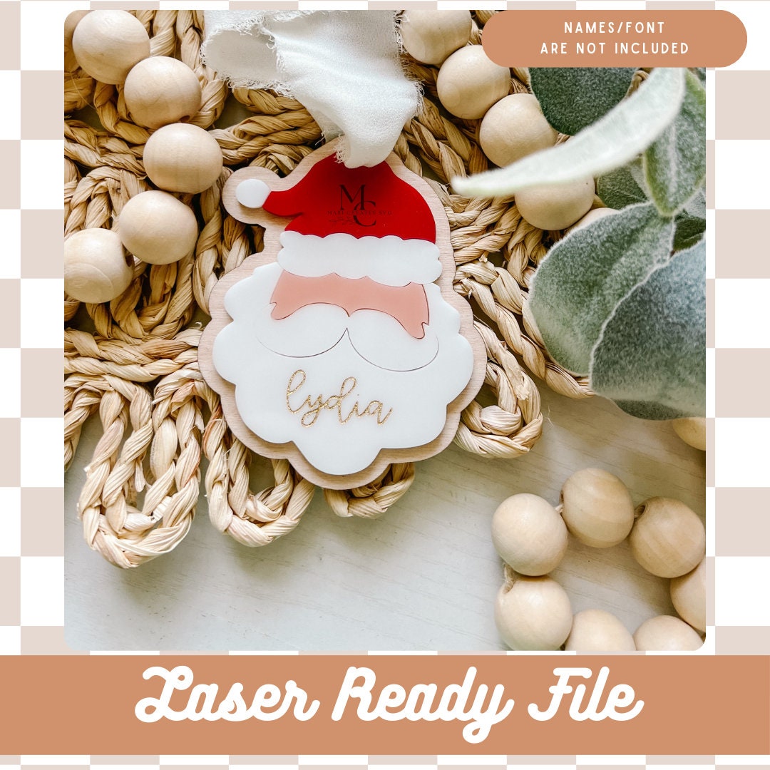 Digital Download | Santa Stocking Tag SVG File | Laser File | Santa ...