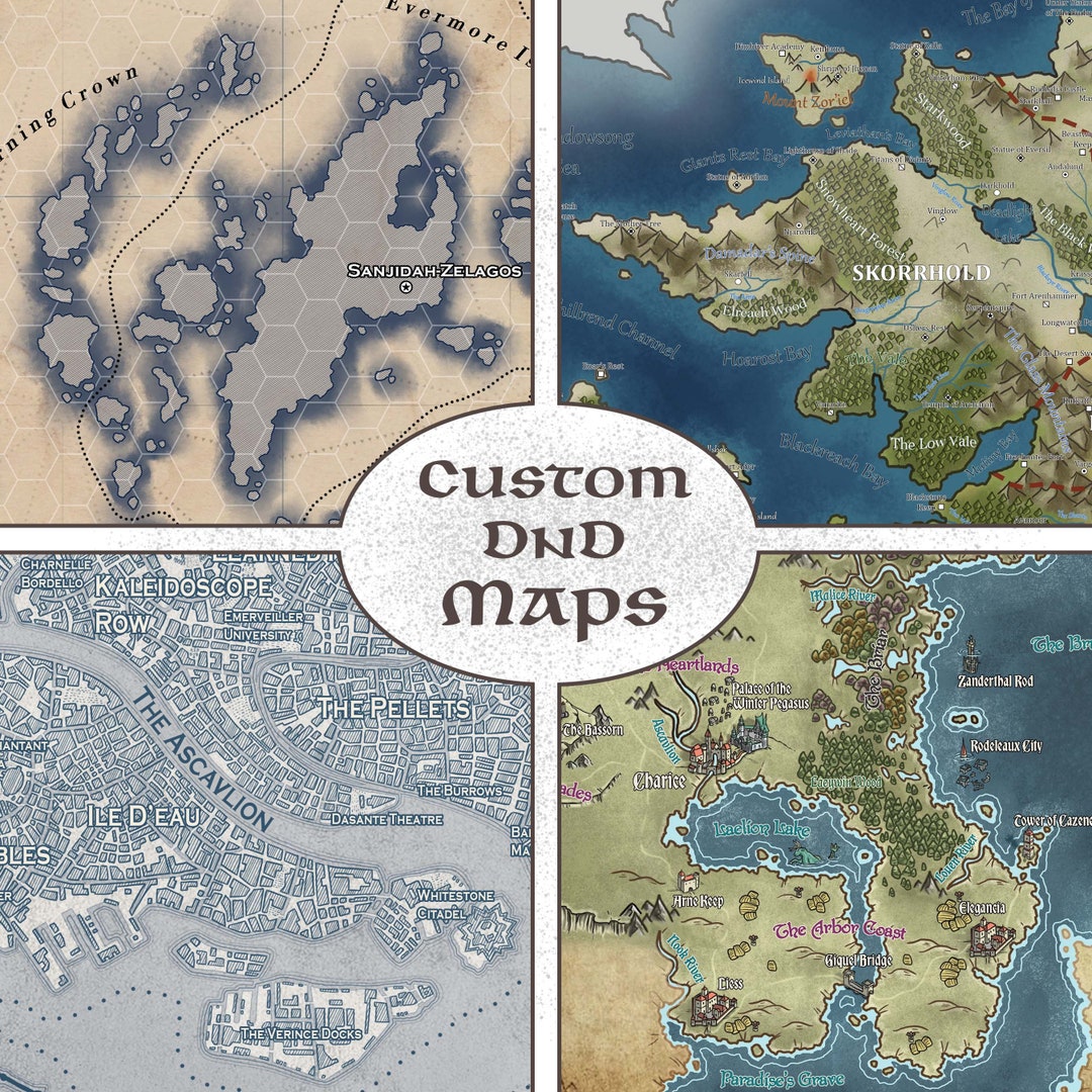 Custom Fantasy Map for Dnd and Other TTRPGS - Etsy