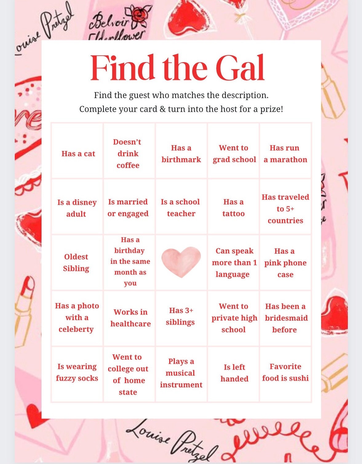 Galentine's Day Bingo Cards: Fun and Customizable Printable Games for ...