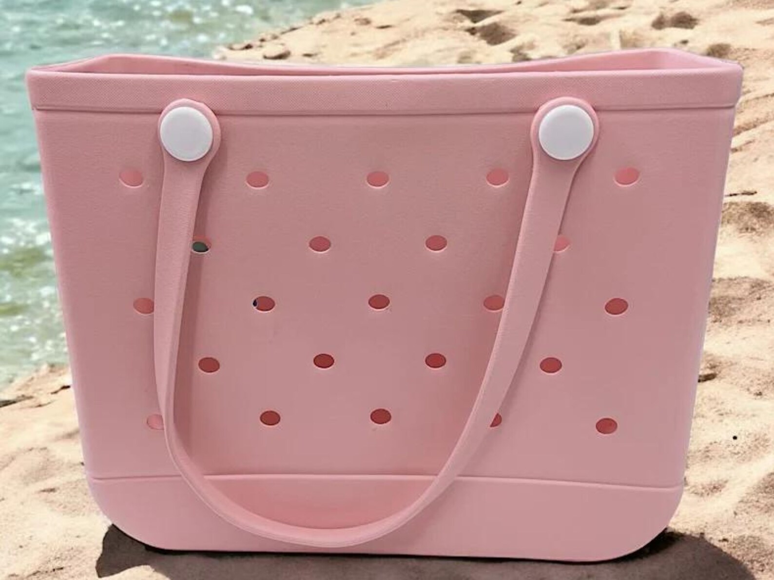 Beach Bag Rubber Tote Bag for Women Waterproof Sandproof Pool Bag ...