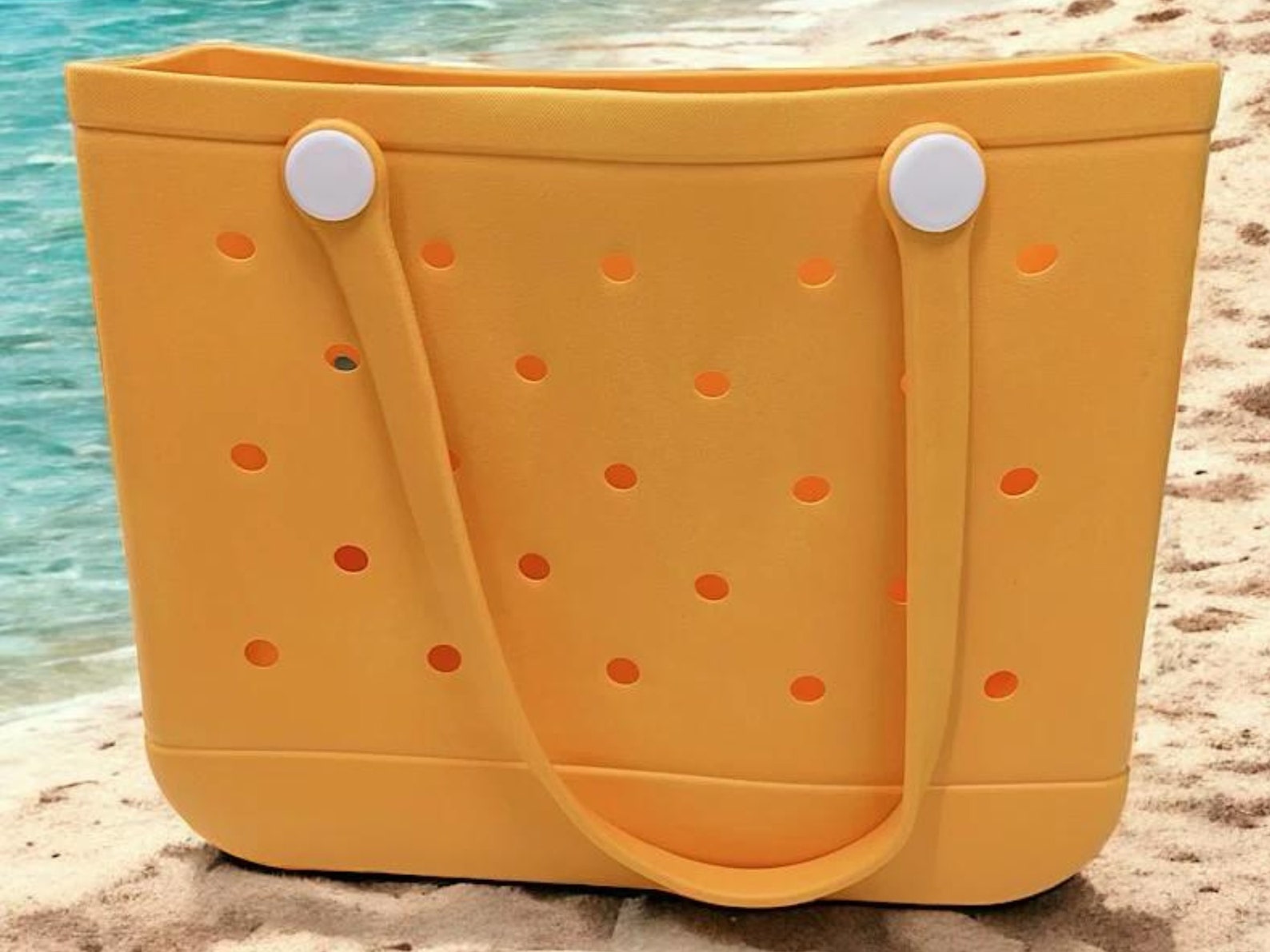 Beach Bag Rubber Tote Bag for Women Waterproof Sandproof Pool Bag ...