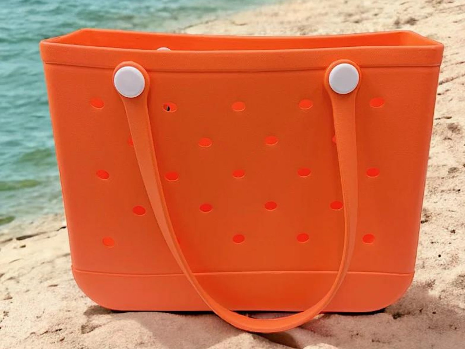 Beach Bag Rubber Tote Bag for Women Waterproof Sandproof Pool Bag ...