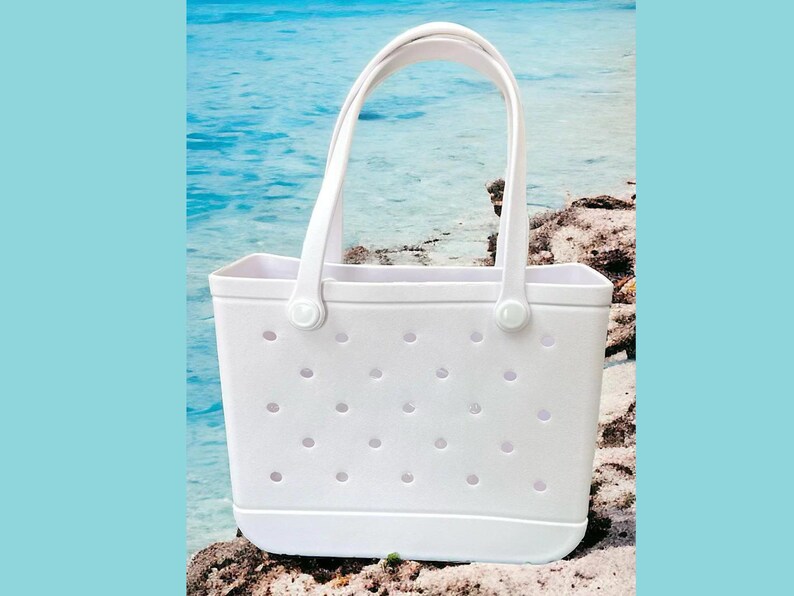 Beach Bag Rubber Tote Bag for Women Waterproof Sandproof Pool Bag Sports Bag for Boat Bag Viral ...