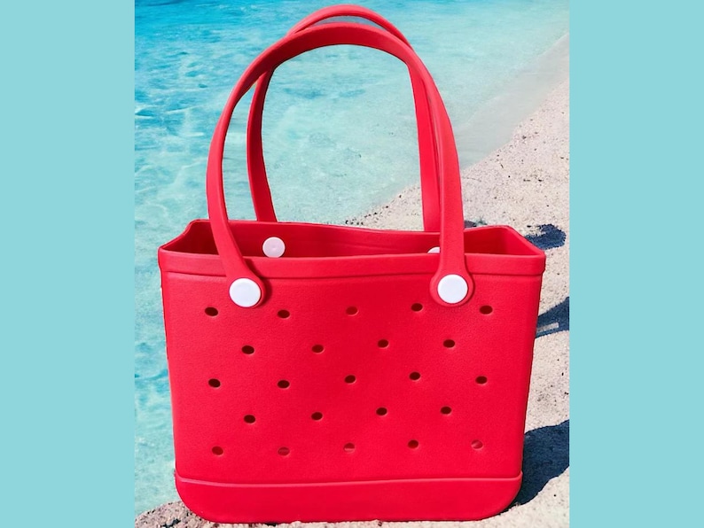 Beach Bag Rubber Tote Bag for Women Waterproof Sandproof Pool Bag Sports Bag for Boat Bag Viral ...