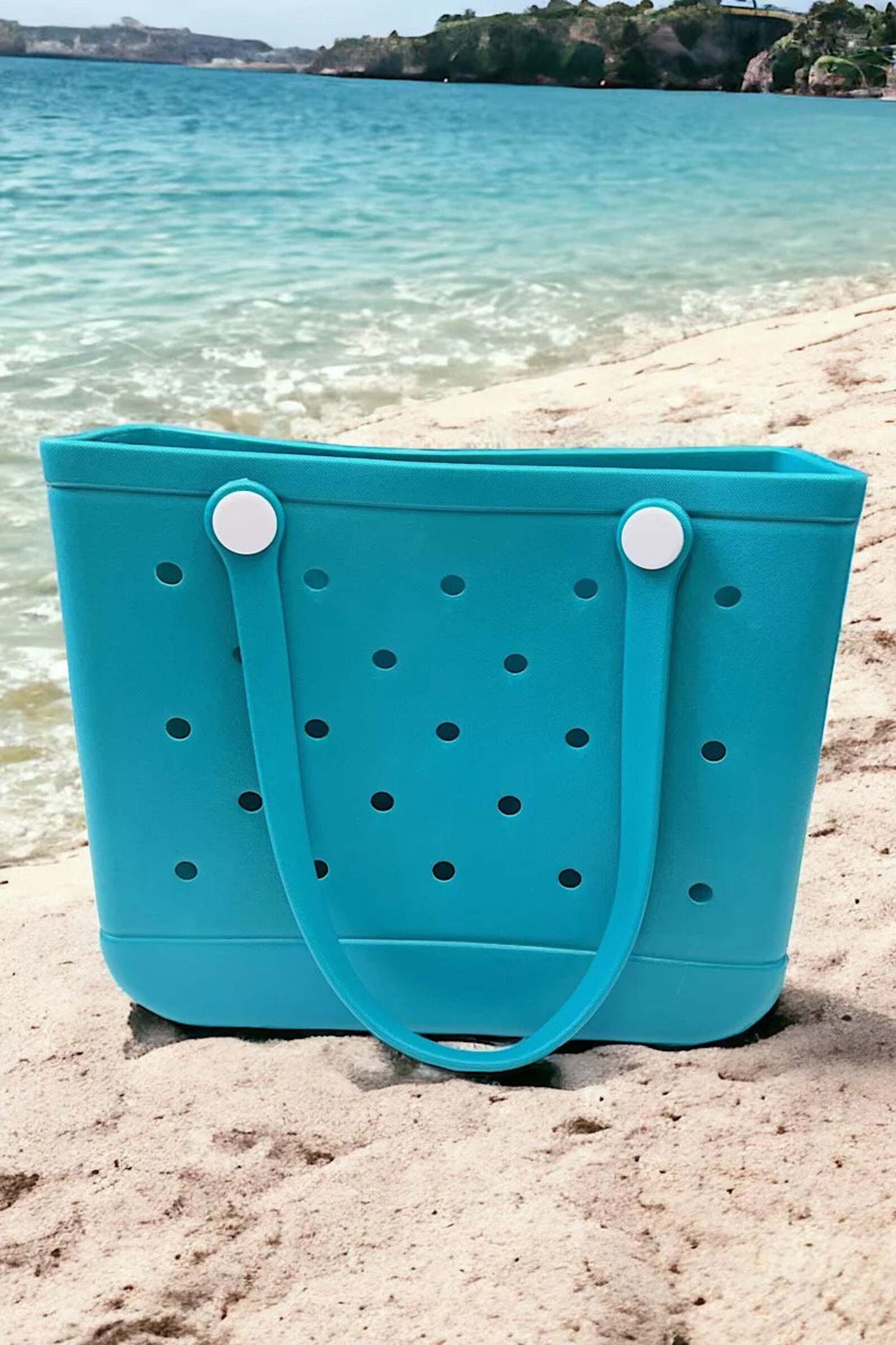 Beach Bag Rubber Tote Bag for Women Waterproof Sandproof Pool Bag ...