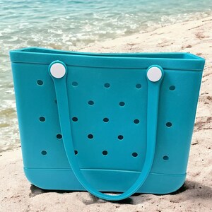 Beach Bag Rubber Tote Bag for Women Waterproof Sandproof Pool Bag Sports Bag for Boat Bag Viral ...