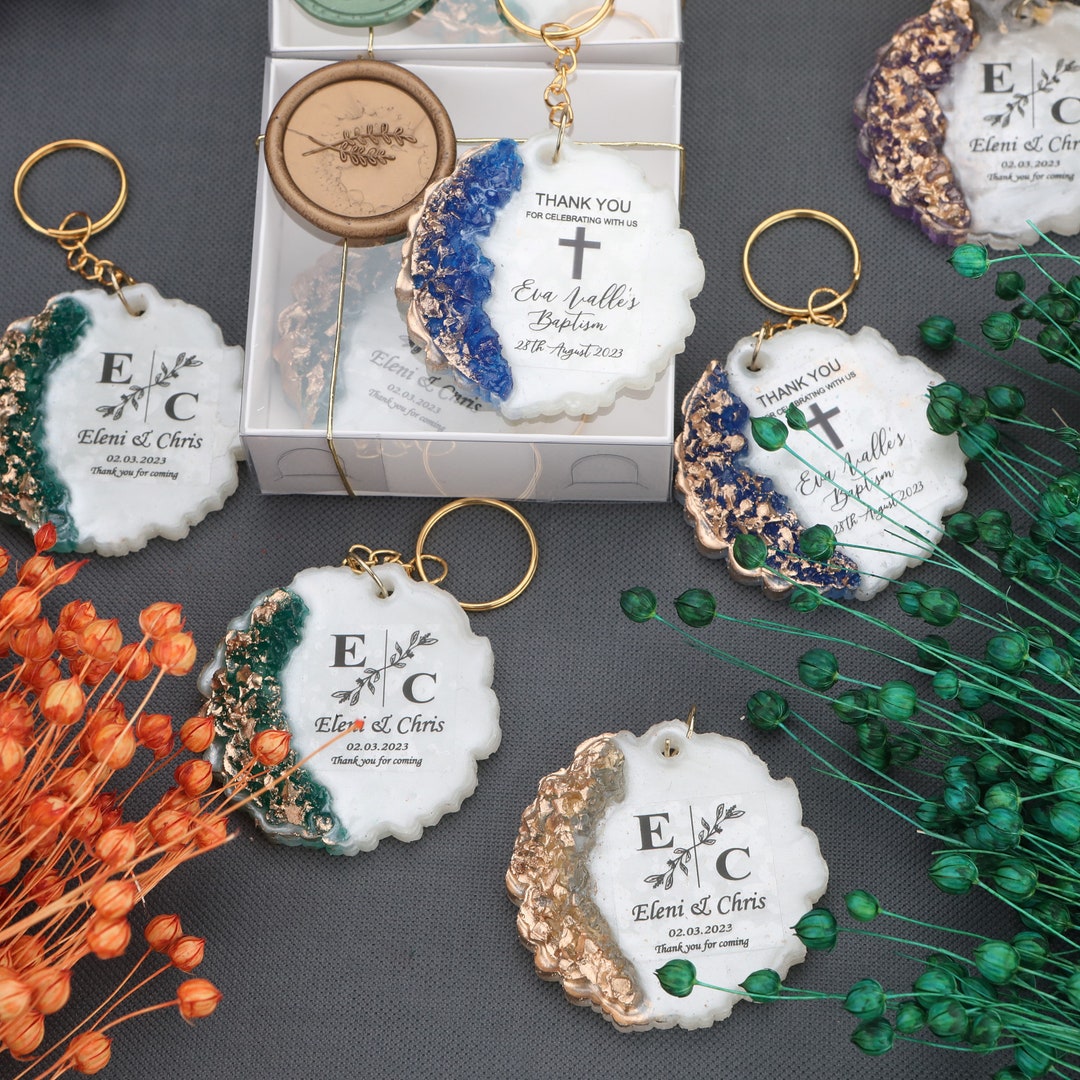 50 PCS Resin Epoxy Magnet Wedding Favors, Custom Baby Shower Favors ...