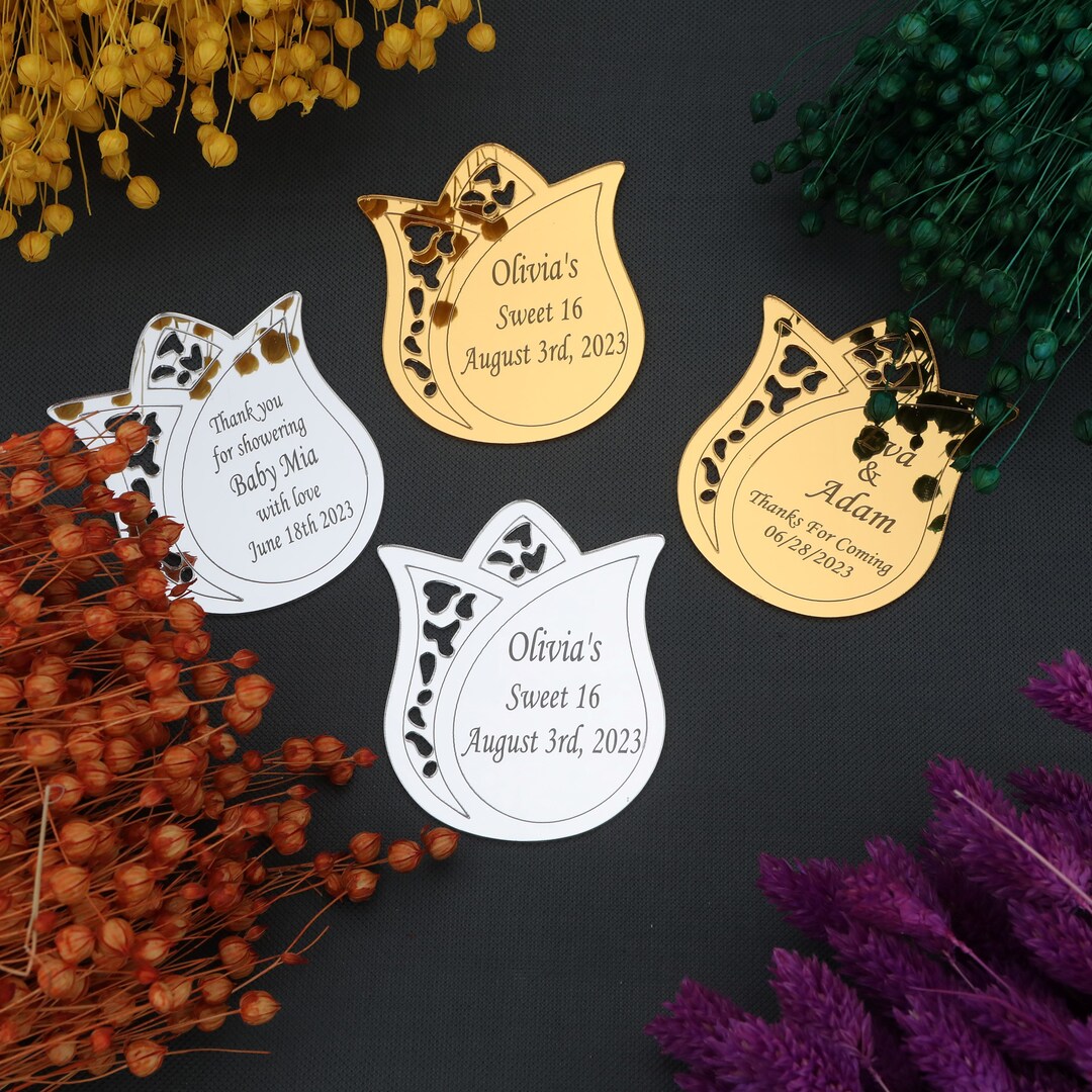 Book Lover Favors ,custom Bookmark, Flower Shape Wedding Favors, Custom ...