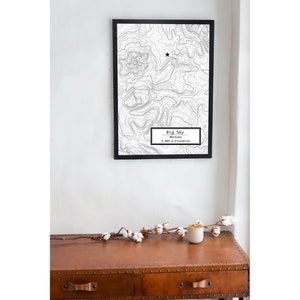 Big Sky Montana Topography Print Downloadable File - Etsy