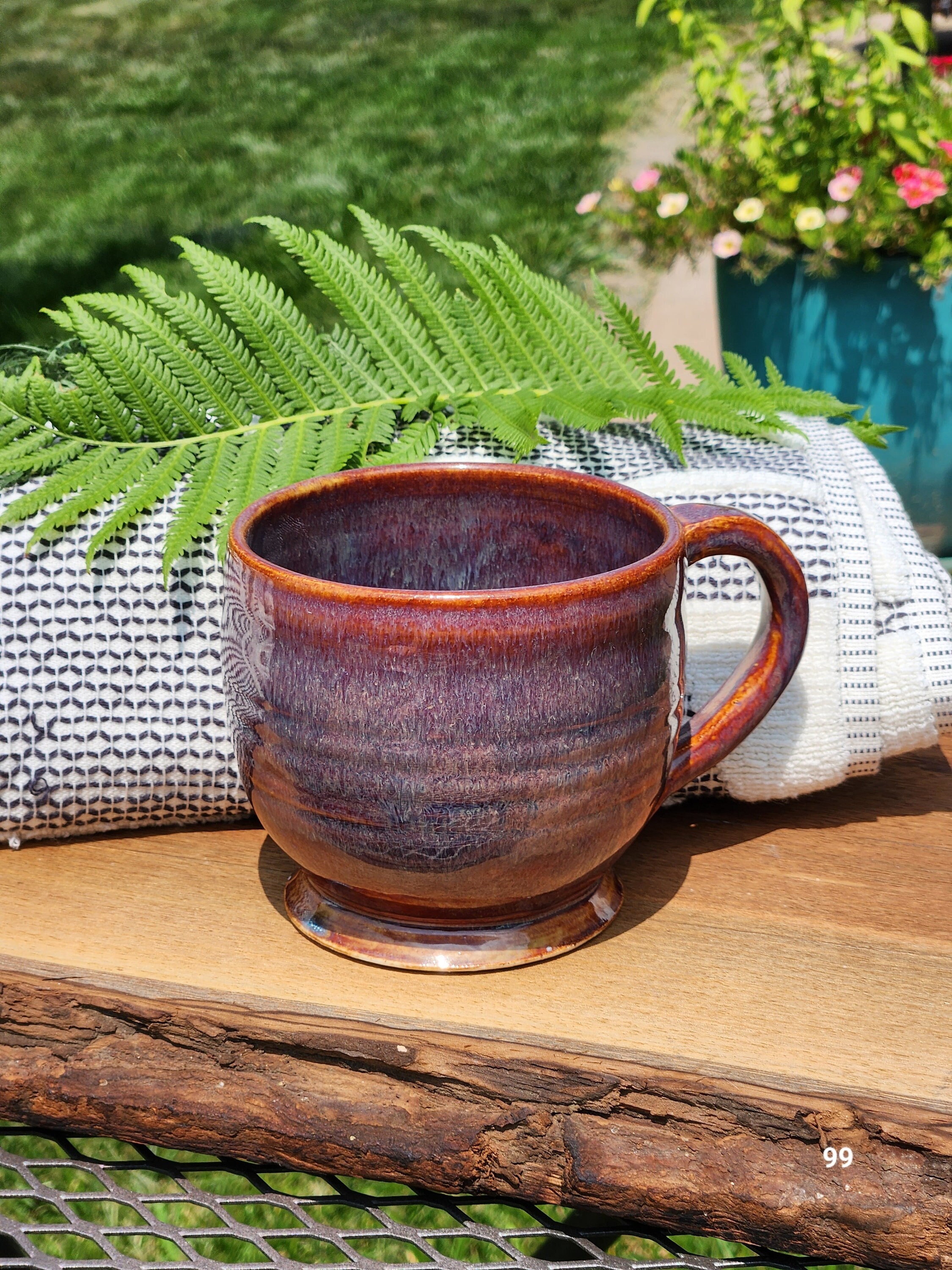 14 Fl Oz. Mug With Flared Foot, Handmade Pottery Mug, Coffee Mug ...