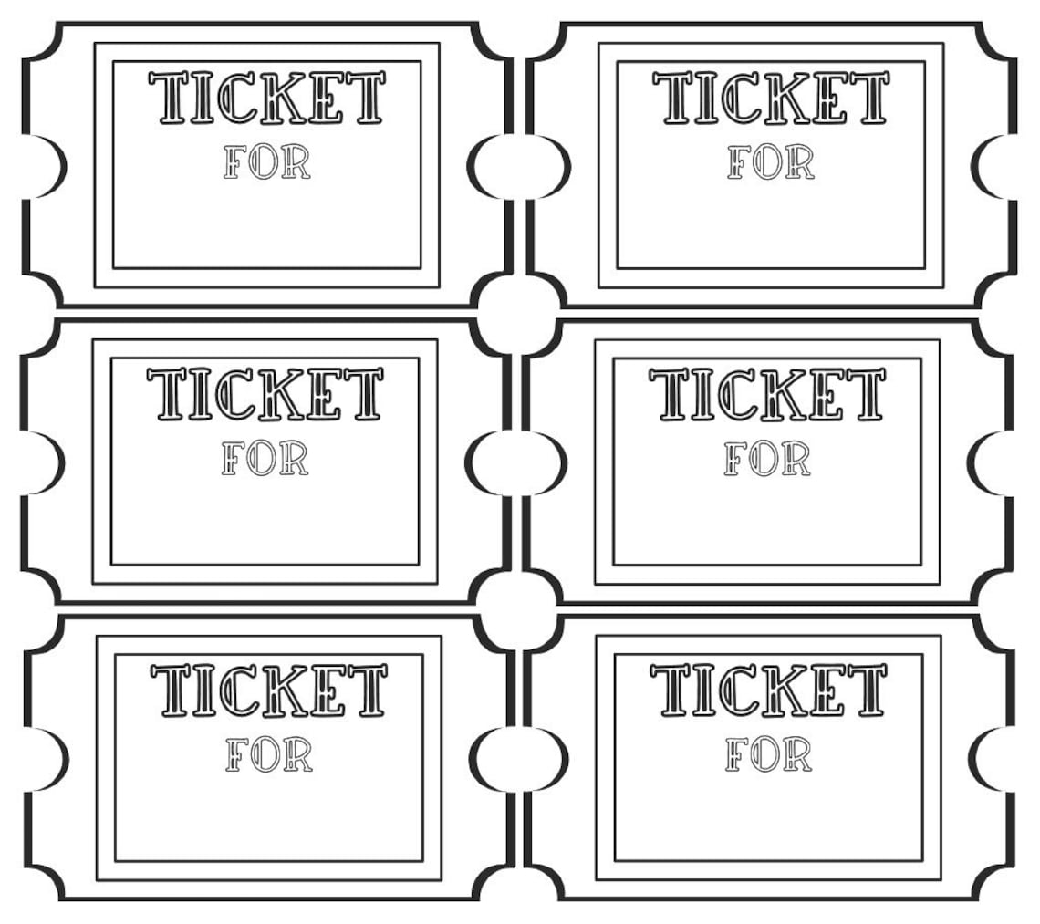 Cute Printable Ticket Coupons - Etsy