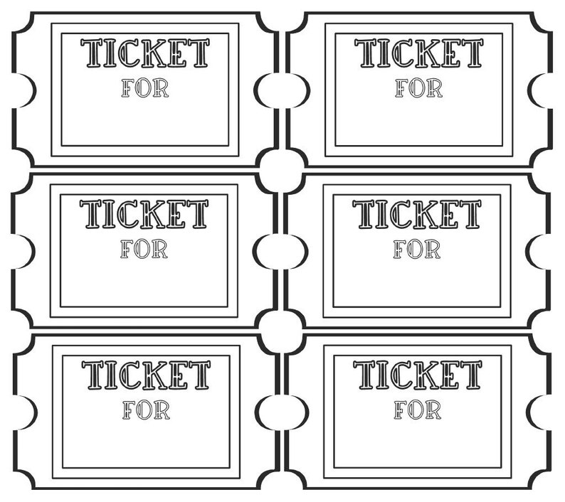 Cute Printable Ticket Coupons - Etsy