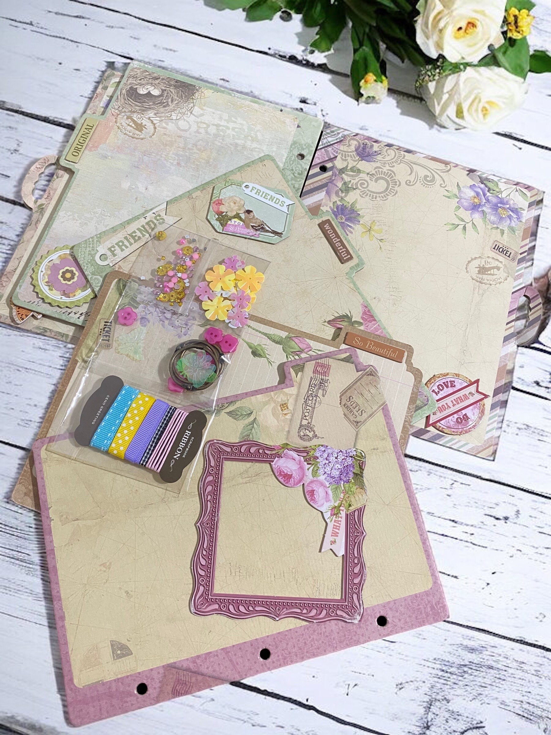 Scrapbooking Bundle Photos Album Kit Diy Kit Junk Journal Set Craft ...