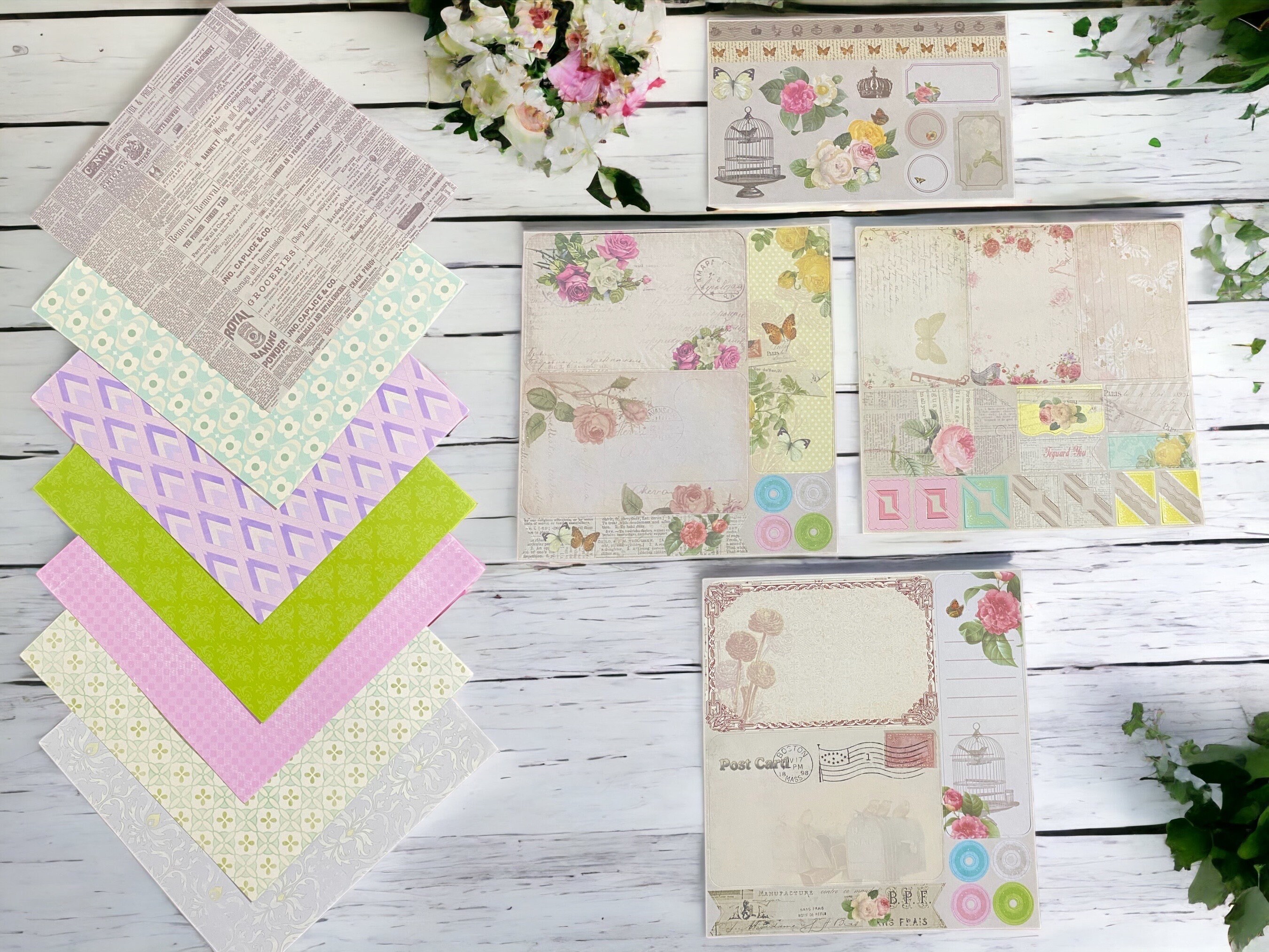 Scrapbooking Bundle Photos Album Kit Supplies Junk Journal Set Craft ...