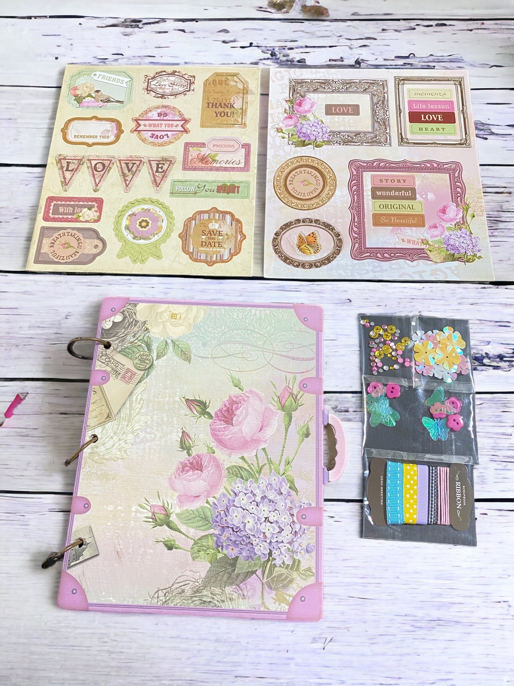 Scrapbooking Bundle Photos Album Kit Diy Kit Junk Journal Set Craft ...