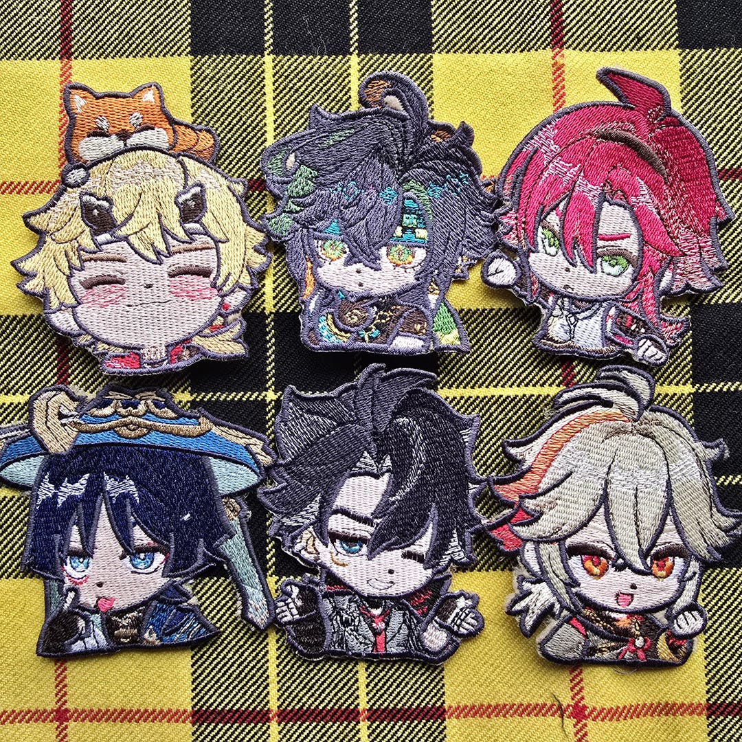 Genshin Impact Embroidered Cloth Patches: Kazuha, Heizou, Wanderer ...